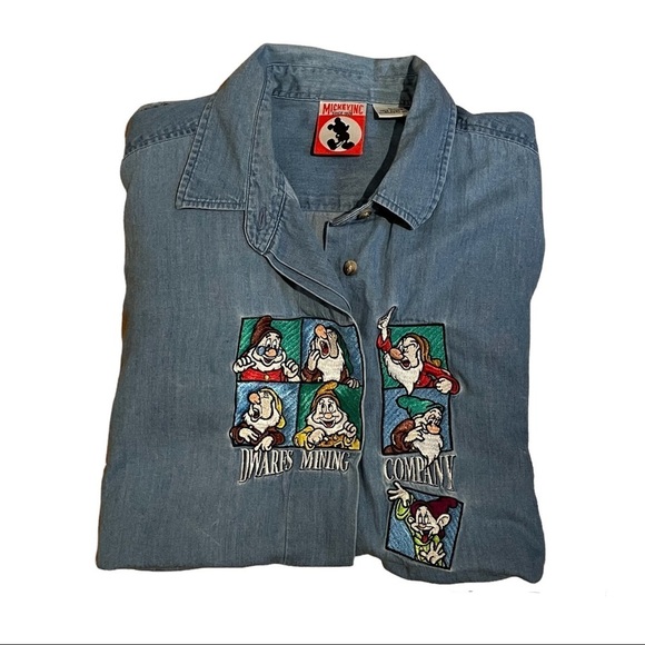 Disney | Tops | Mickey Inc Disney Seven Dwarfs Button Down Shirt | Poshmark